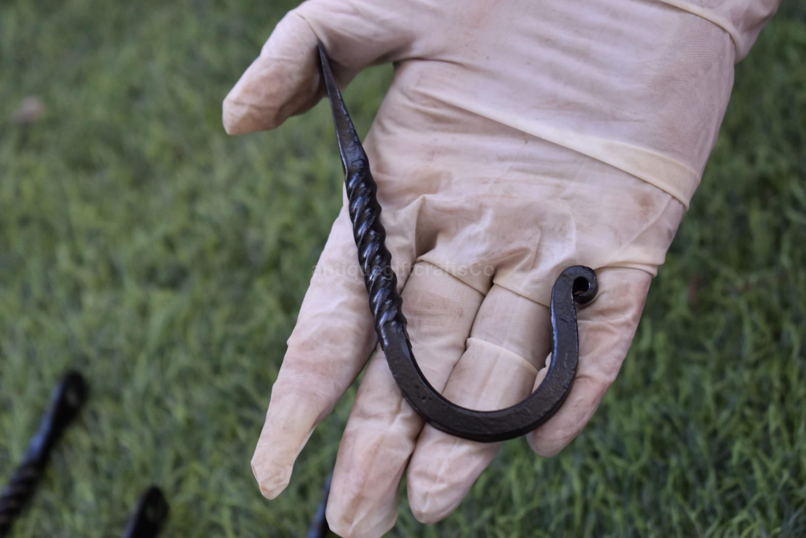Hand Forged Medieval Iron Wall Hooks: Rustic Vintage Decor - Pack of 5 ...