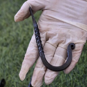 Hand Forged Medieval Iron Wall Hooks: Rustic Vintage Decor - Pack of 5 ...