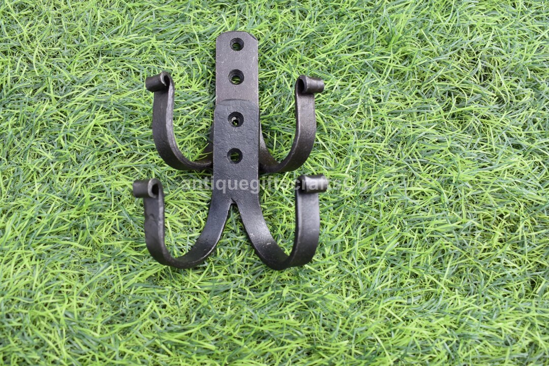 Pack of 2 Hand Forged Medieval Iron Wall Hooks. Best Gift for Christmas ...