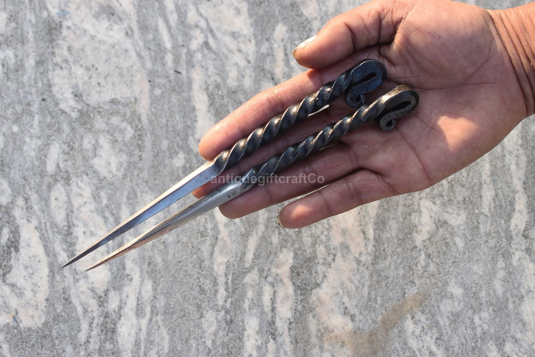 Hand-forged Medieval-style Iron Eating Fork Sticks – Rustic Historical ...