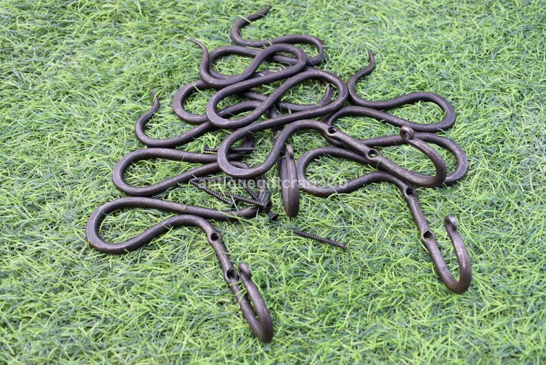 Hand Forged Medieval Iron Hook: Wall Hanging Coat Hook - Etsy