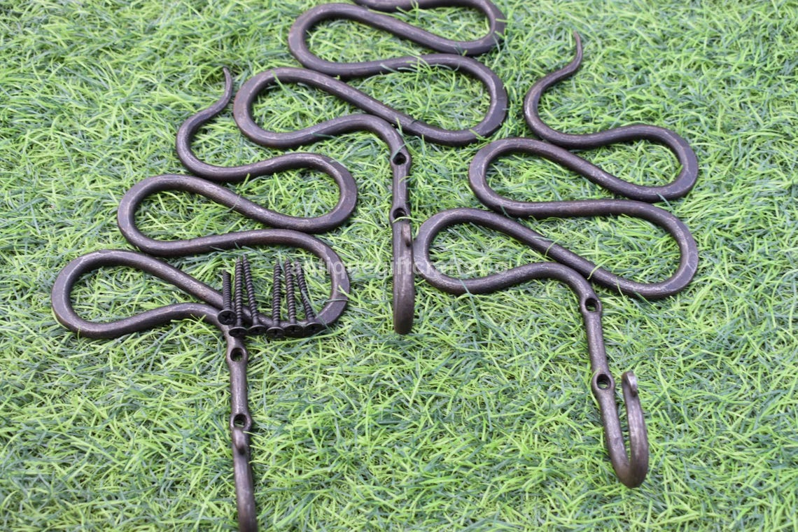Hand Forged Medieval Iron Hook: Wall Hanging Coat Hook - Etsy