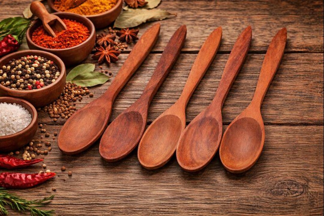 Handmade Wooden Spoon & Fork Set | Natural Wooden Cutlery | Eco ...