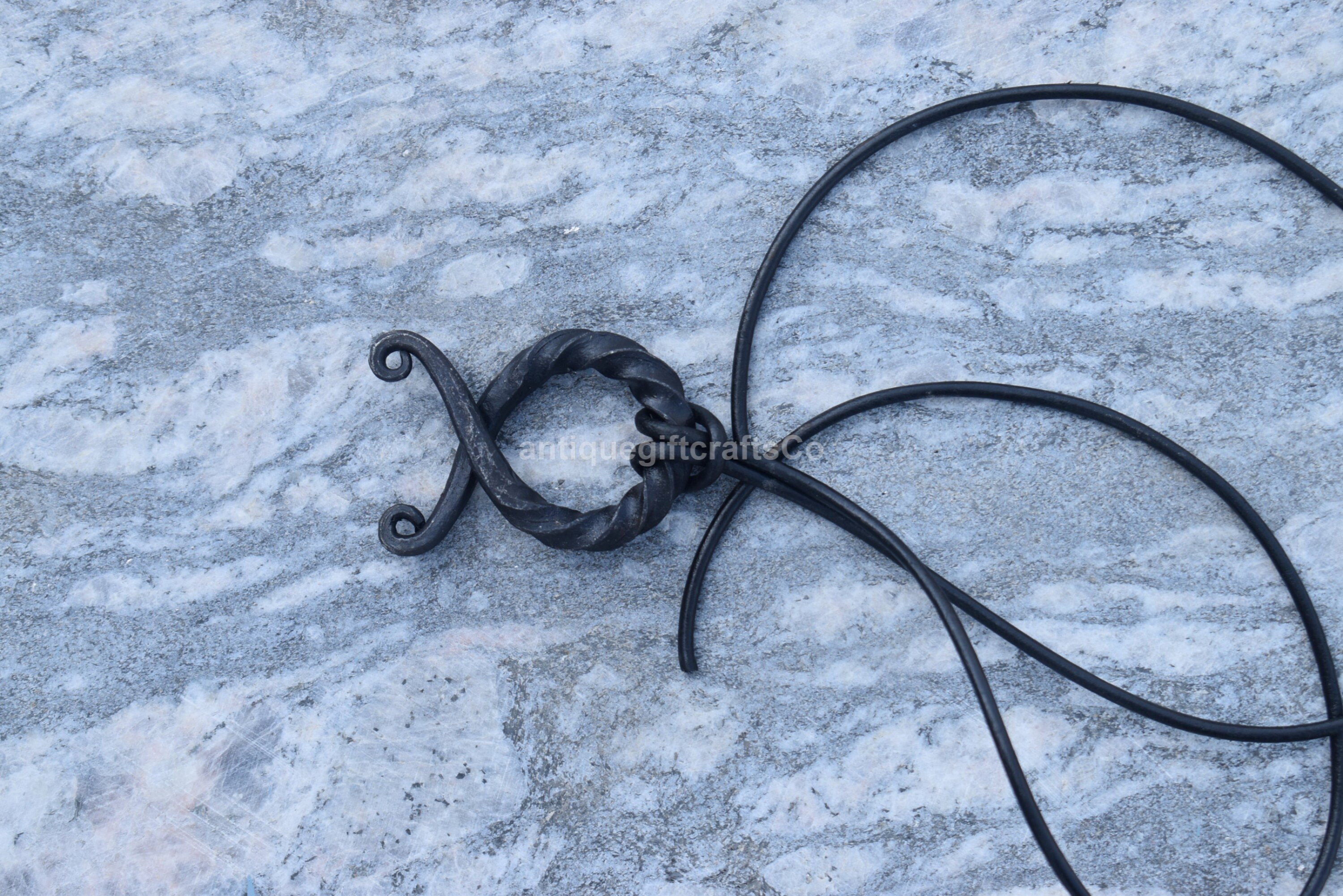 Hand Forged Medieval Troll Cross Twisted Pendent With Leather Cord. - Etsy