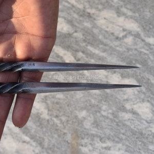 Hand-forged Medieval-style Iron Eating Fork Sticks – Rustic Historical ...