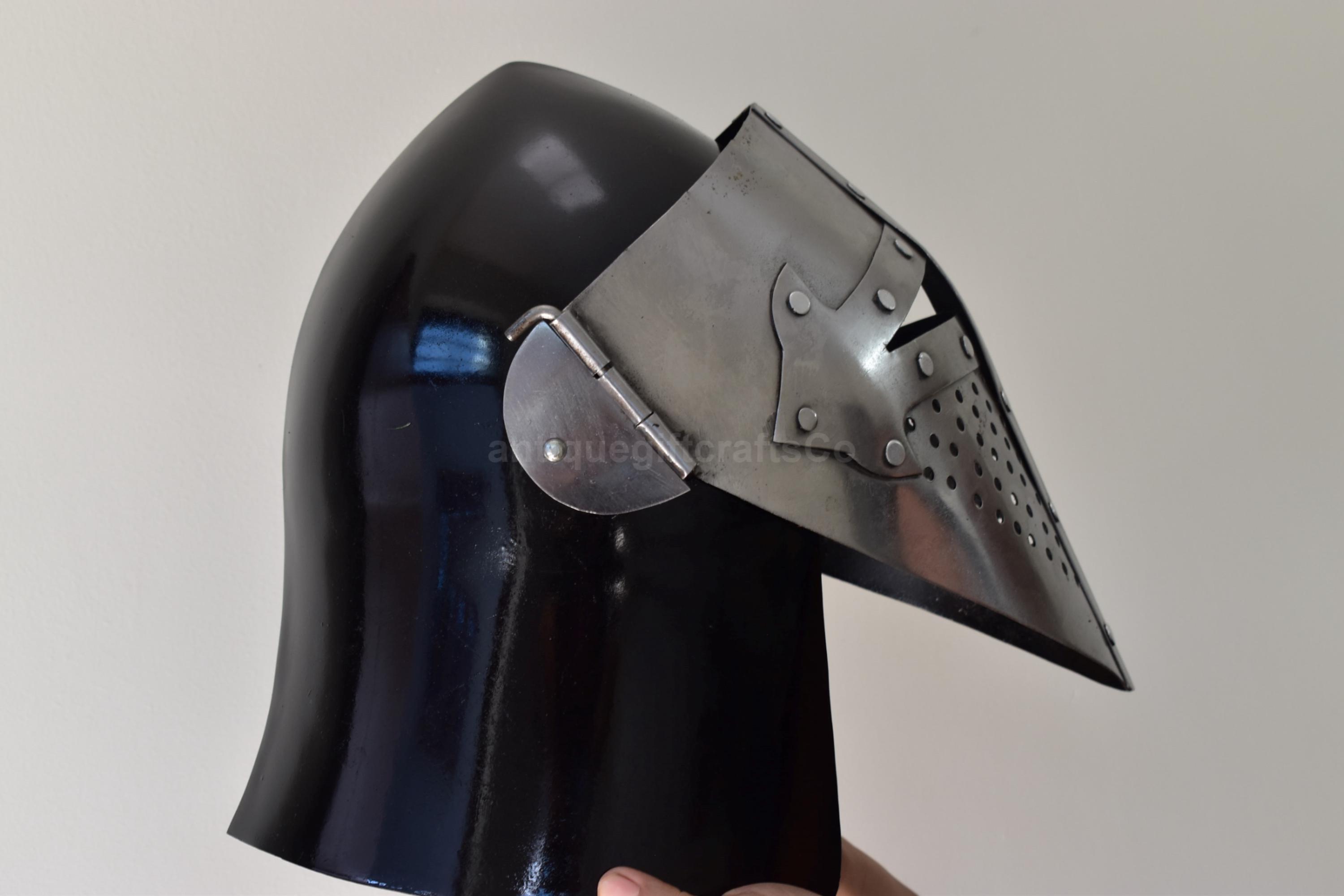 Handcrafted Medieval Crusader Helmet Replica | Steel Knight Helmet for ...