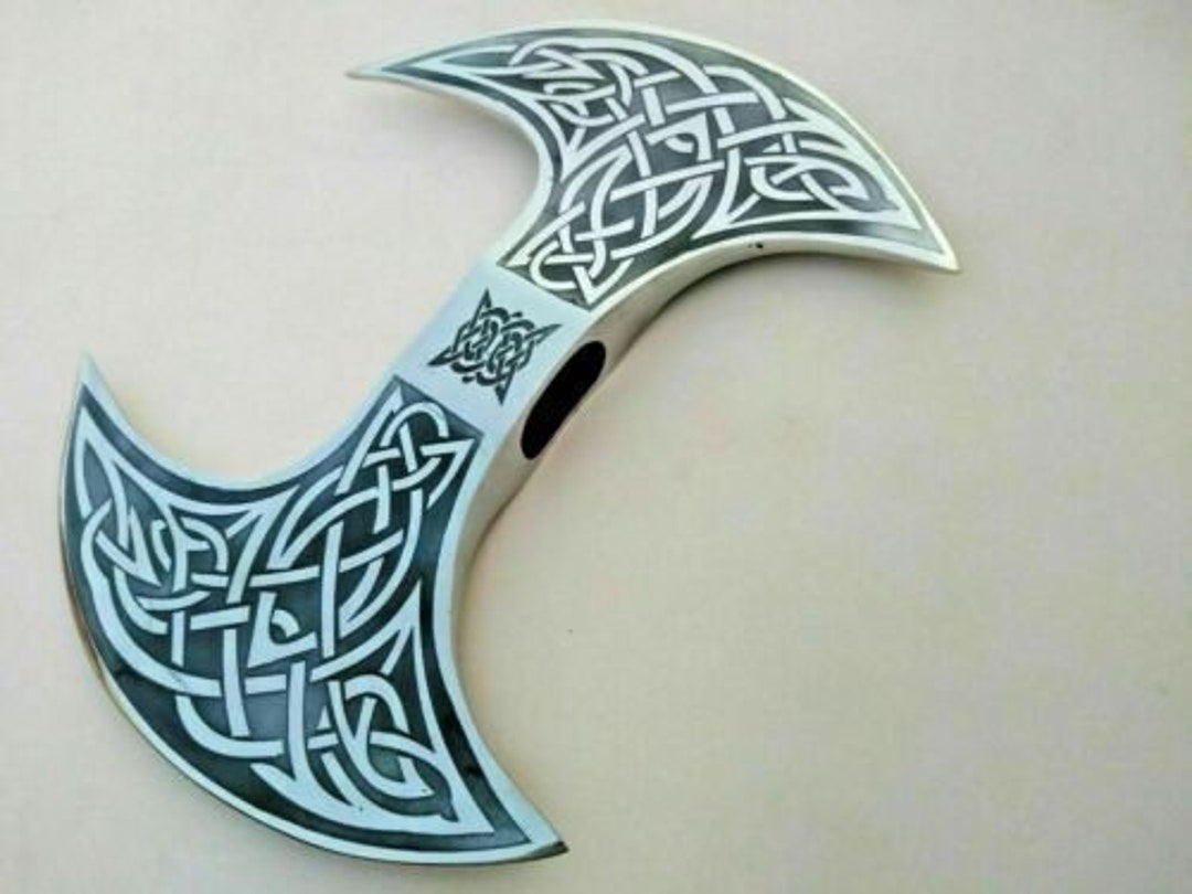 Hand Forged Viking Etching High Carbon Steel Double Edged - Etsy