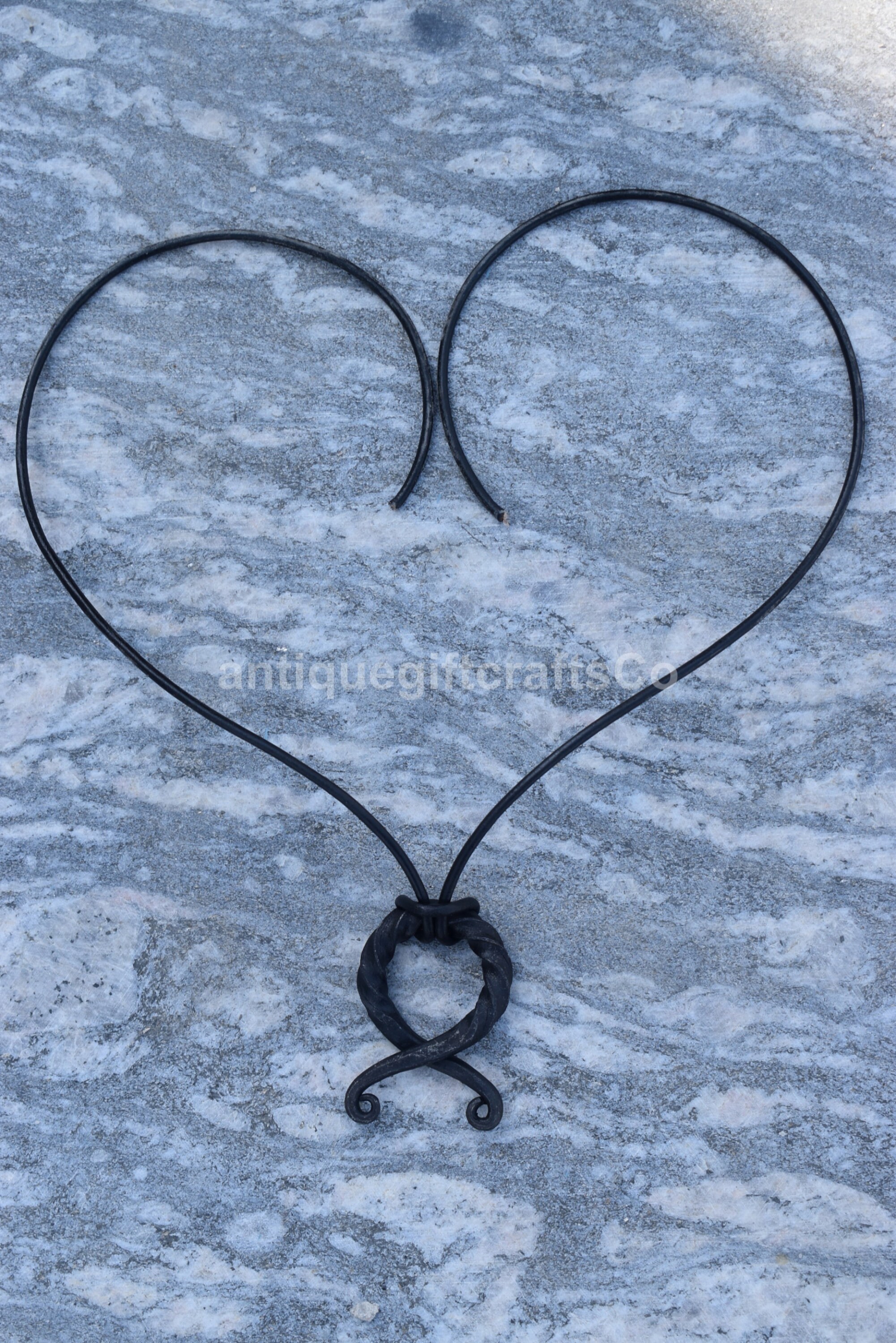 Hand Forged Medieval Troll Cross Twisted Pendent With Leather - Etsy