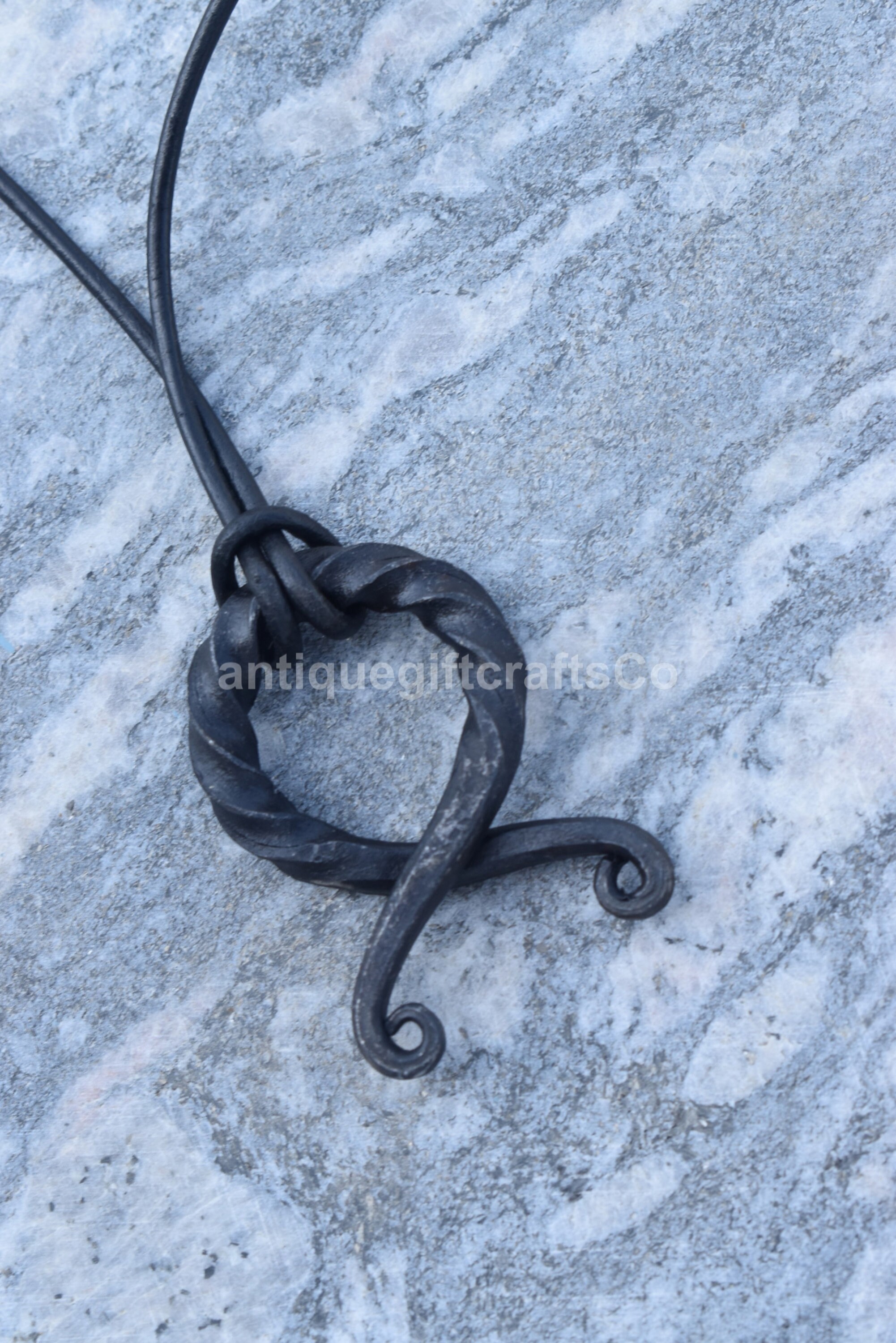 Hand Forged Medieval Troll Cross Twisted Pendent With Leather - Etsy