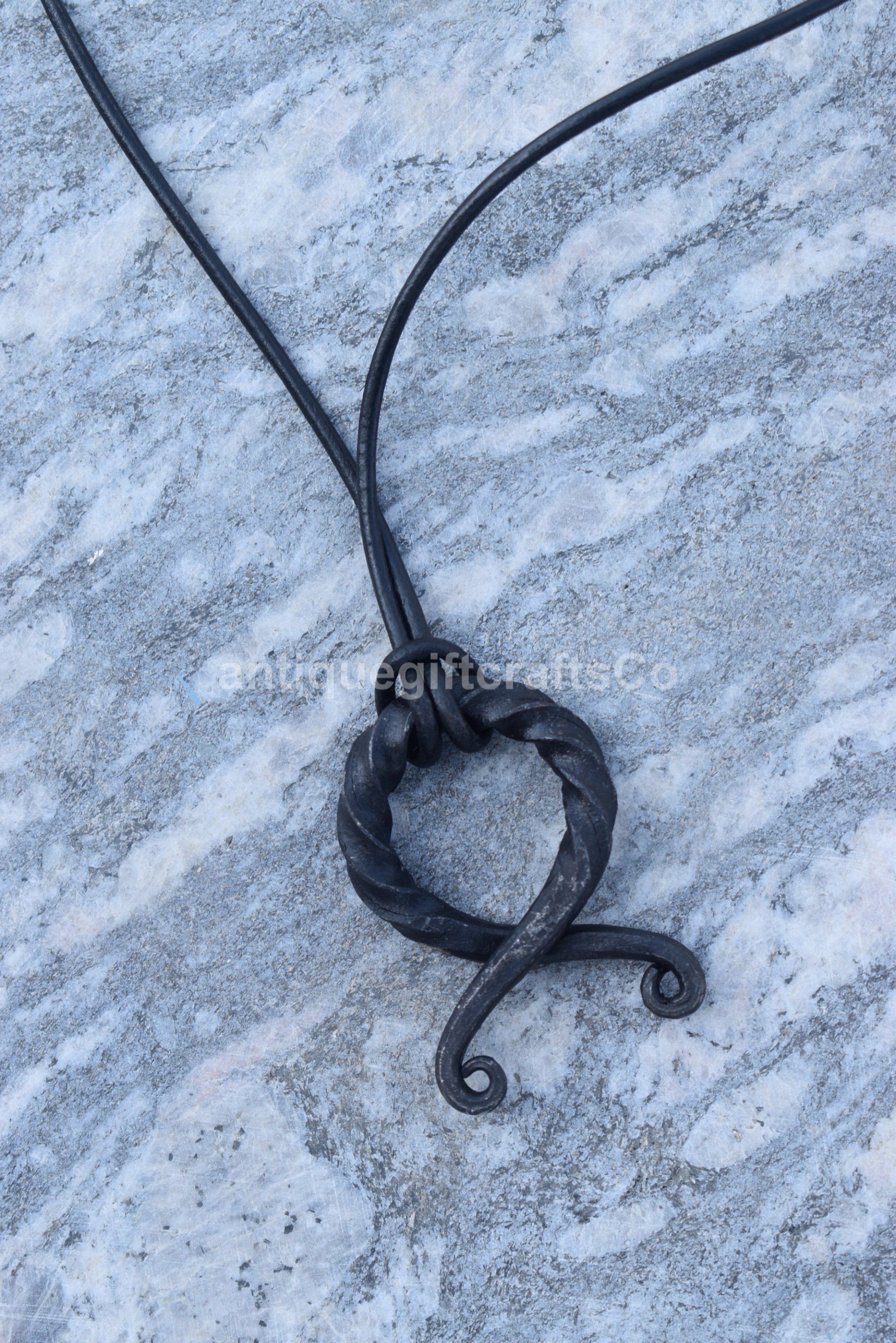 Hand Forged Medieval Troll Cross Twisted Pendent With Leather - Etsy
