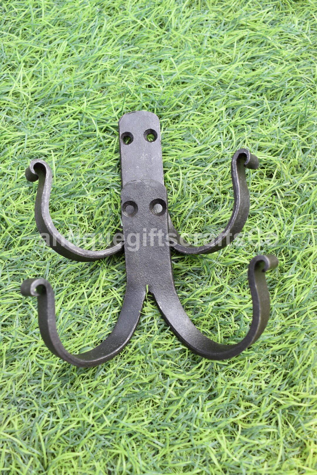 Pack of 2 Hand Forged Medieval Iron Wall Hooks. Best Gift for Christmas ...