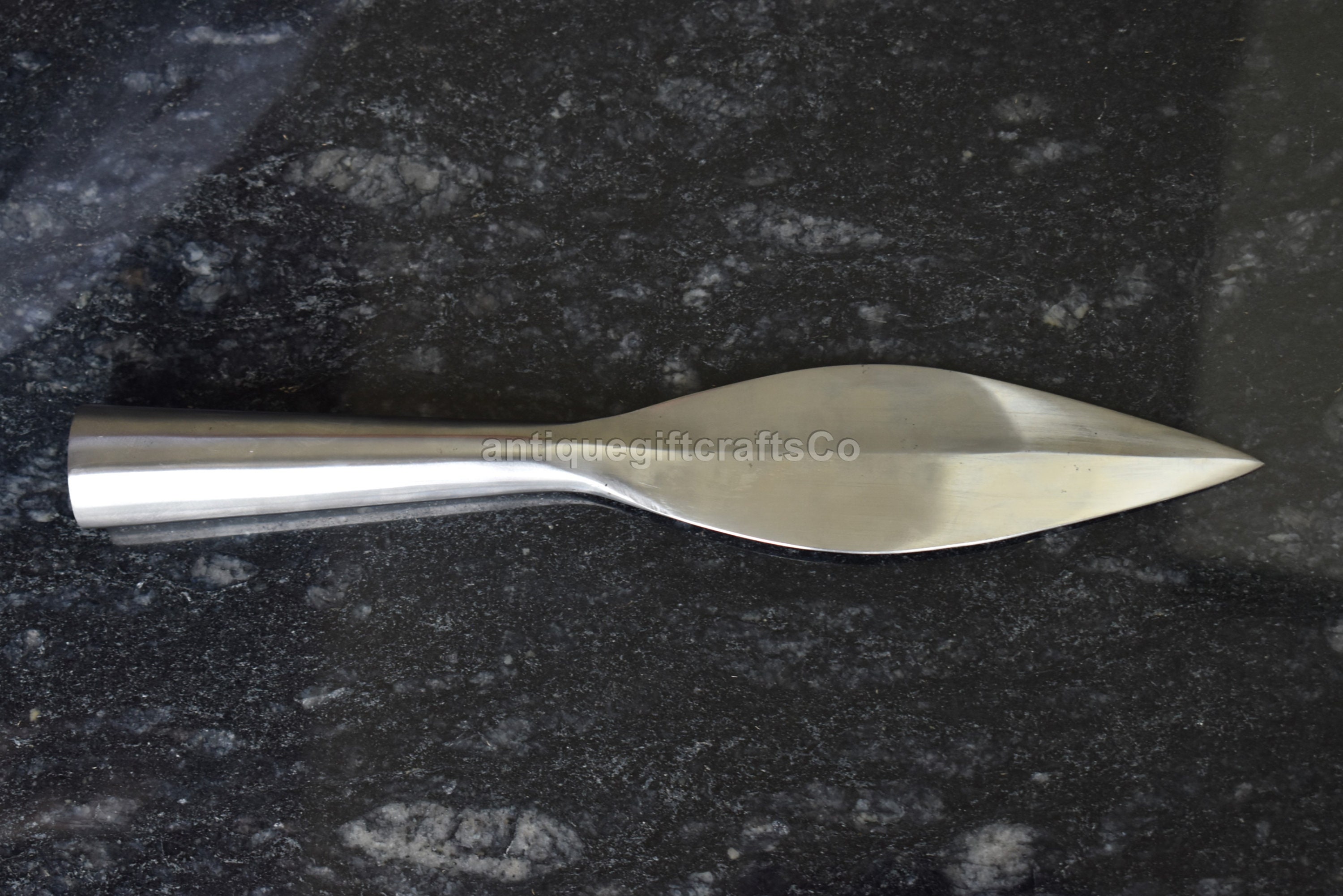 Hand-forged Medieval-style Leaf Design Spearhead Replica — Decorative ...