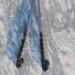 Hand-forged Medieval-style Iron Eating Fork Sticks – Rustic Historical ...
