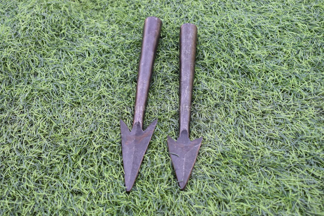 Hand-forged Iron Harpoon-style Arrowhead Replicas | Viking Medieval ...