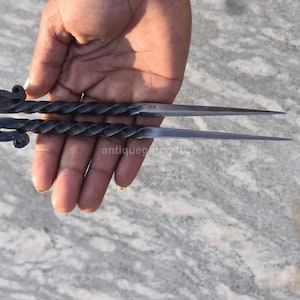 Hand-forged Medieval-style Iron Eating Fork Sticks – Rustic Historical ...