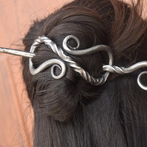Hand Forged Medieval Viking Twisted Hair Stick, Hair Clip. Best Gift ...