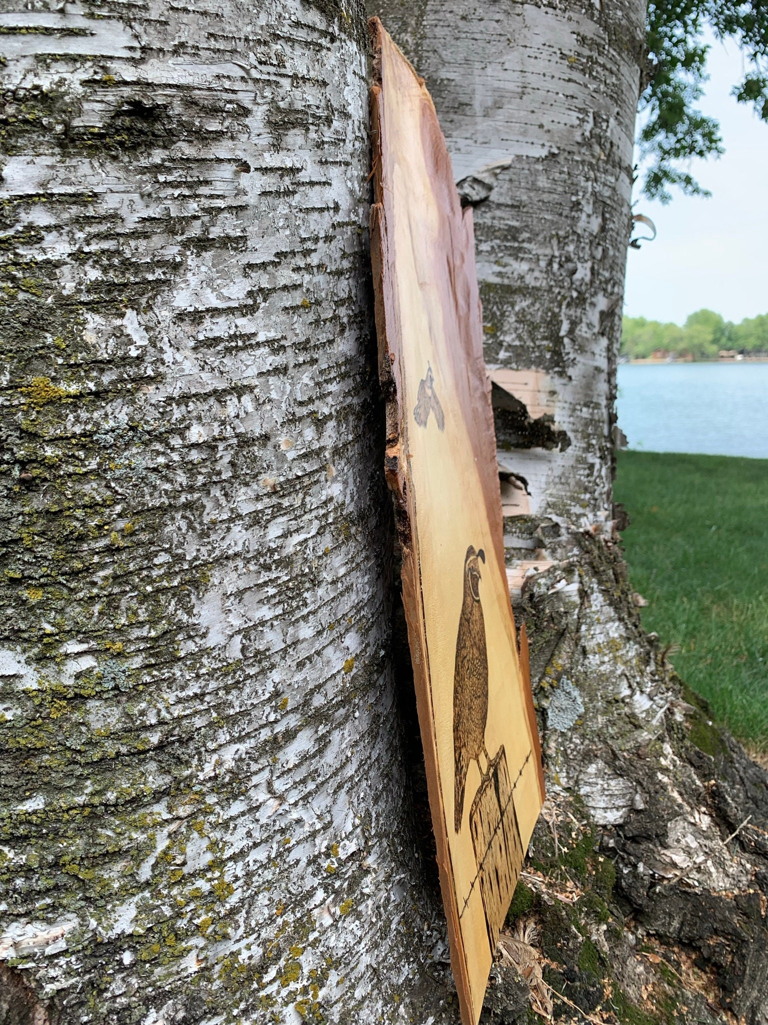 Quail on Post - Wood Burning - Etsy