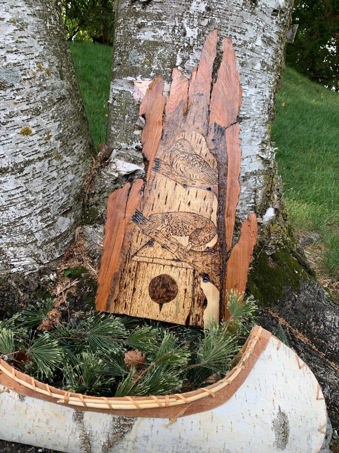 Wood Ducks Over Nest - Wood Burning - Etsy