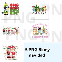 Bluey and Bingo Christmas Gift Tags | Santa Longdogs (PNG File) - Etsy UK