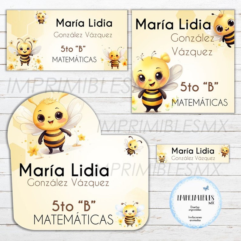 Printable School Labels Busy Bee Instant Download - Etsy