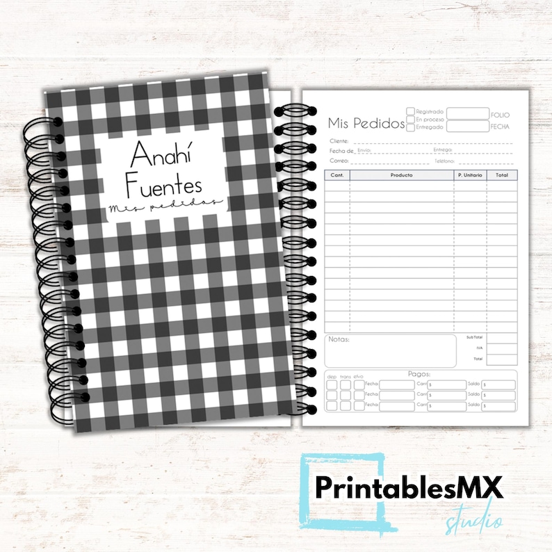 Printable Order Booklet Half Letter Order Format PDF Editable Cover ...