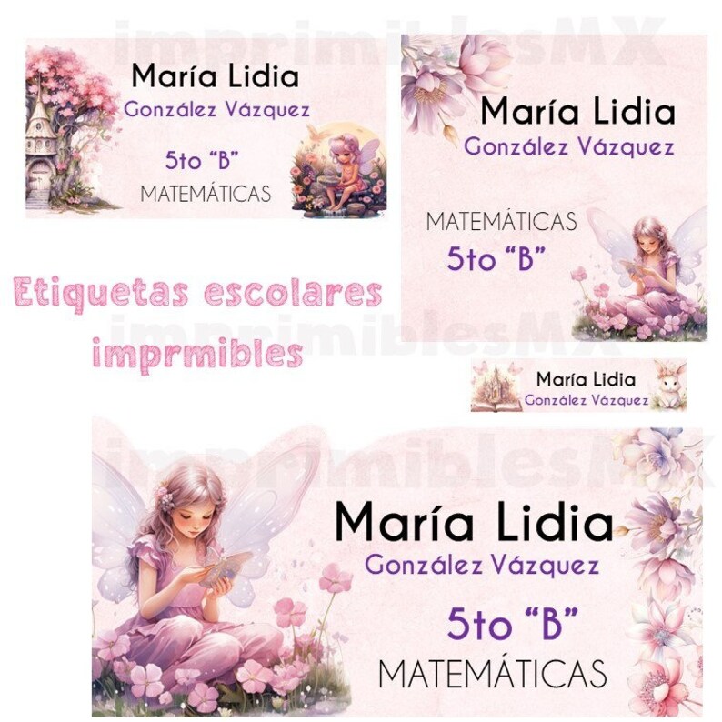 Editable Printable Fairy School Labels Instant Download - Etsy