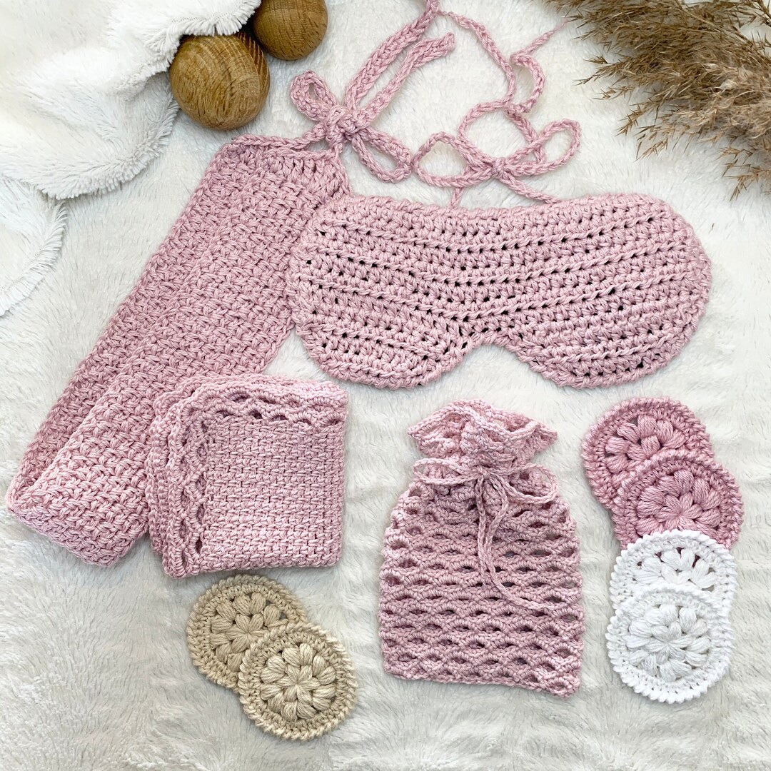 Crochet Pattern SPA Set With Eye Mask, Headband, Face Cloth and ...