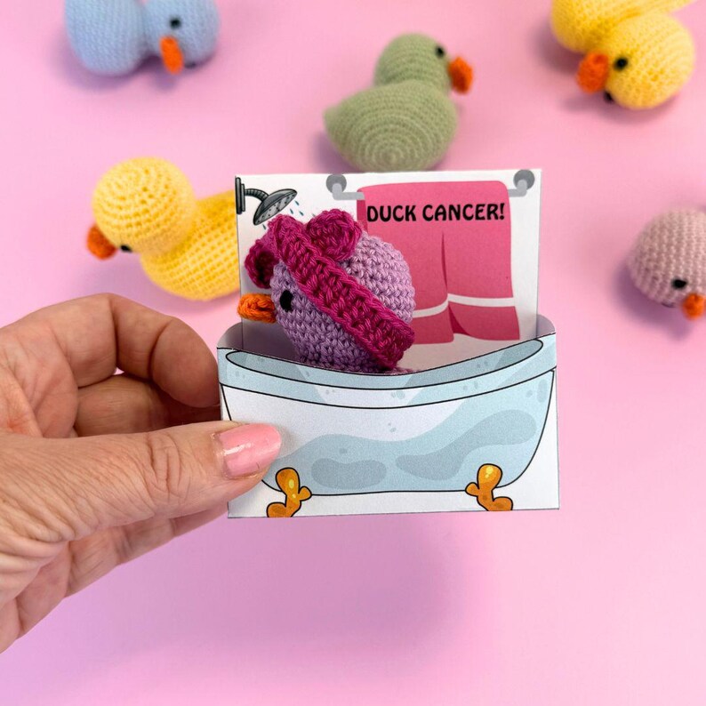 No Sew "duck Cancer" Rubber Ducky Crochet Pattern + Printable Bathtub ...