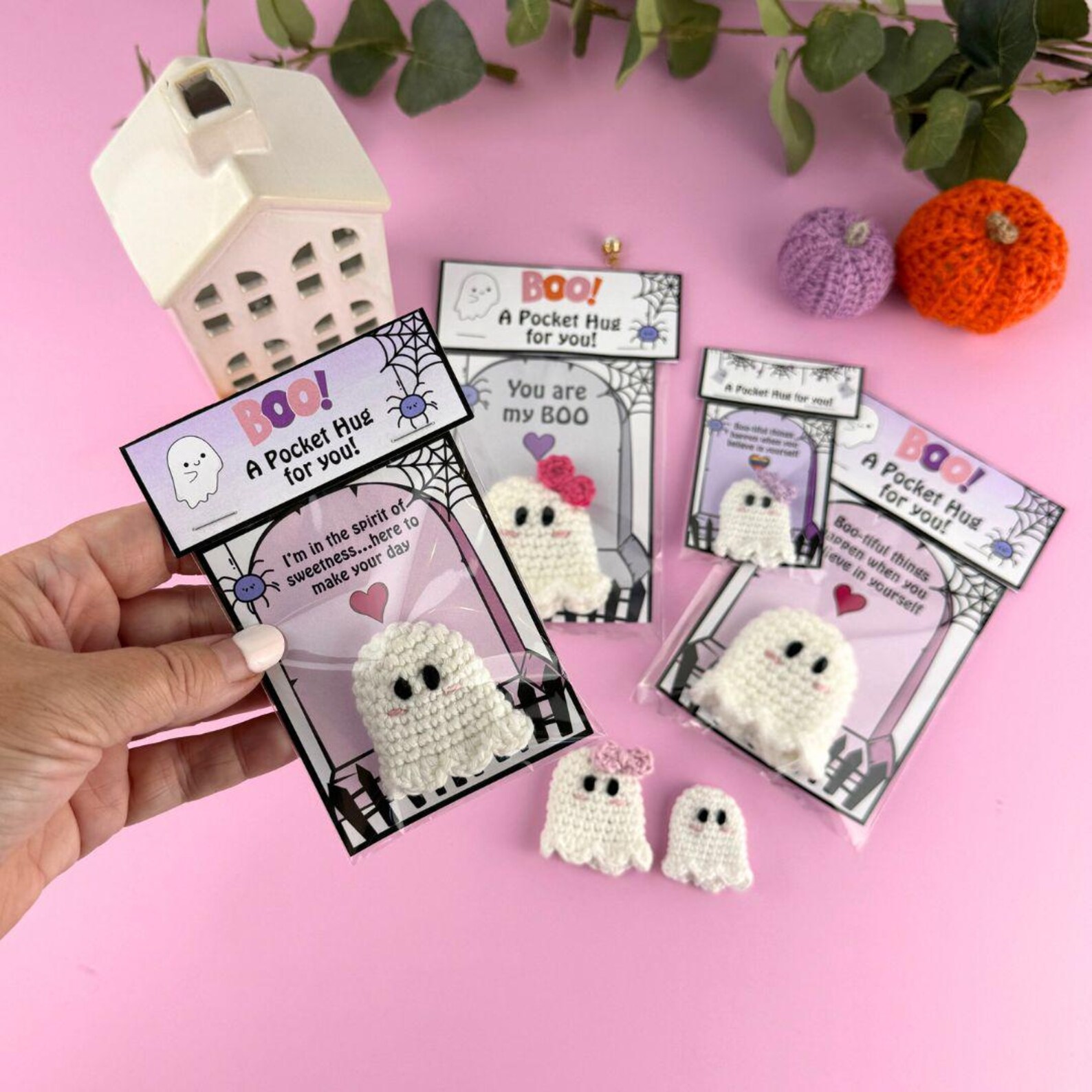 Ghost Hug Crochet Pattern + Printable Cards & Gift Bag Toppers (26 ...