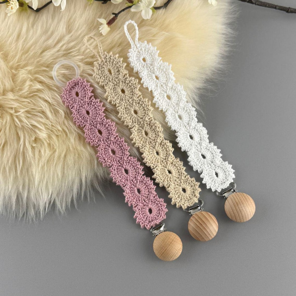 Crochet Pacifier Holder Aster Pattern (PDF) - Etsy