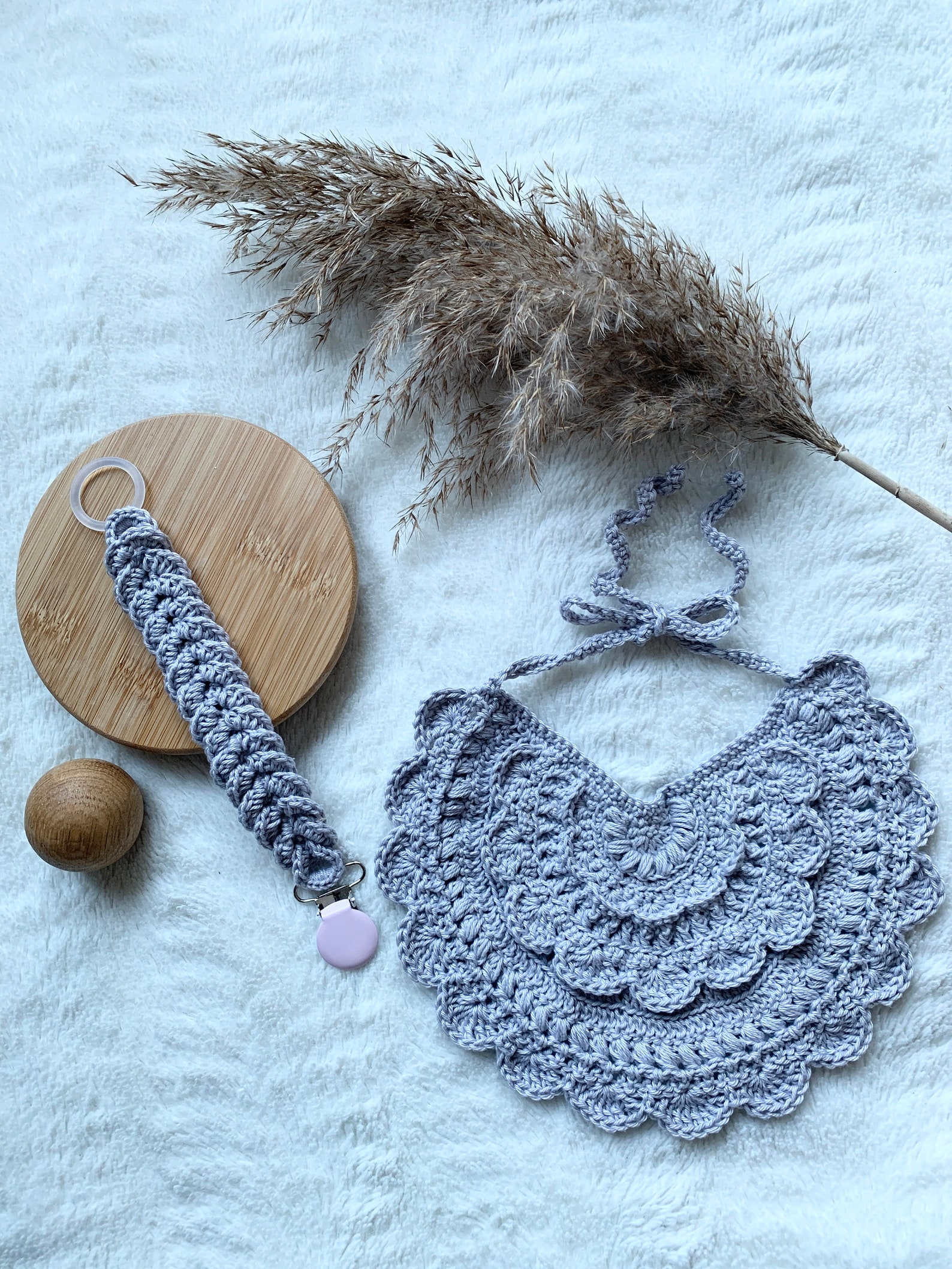 Crochet Pattern Pacifier Holder Flora English US Terms & - Etsy