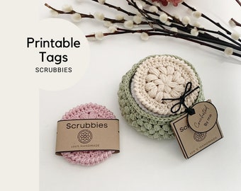 Crochet Care Guide Tag Printable, Crocheted With Love Tag, Fiber Care ...