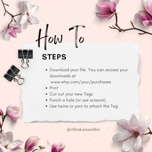 Printable Tags for Mobile Bag & Small Tags "crocheted by Me" - Etsy