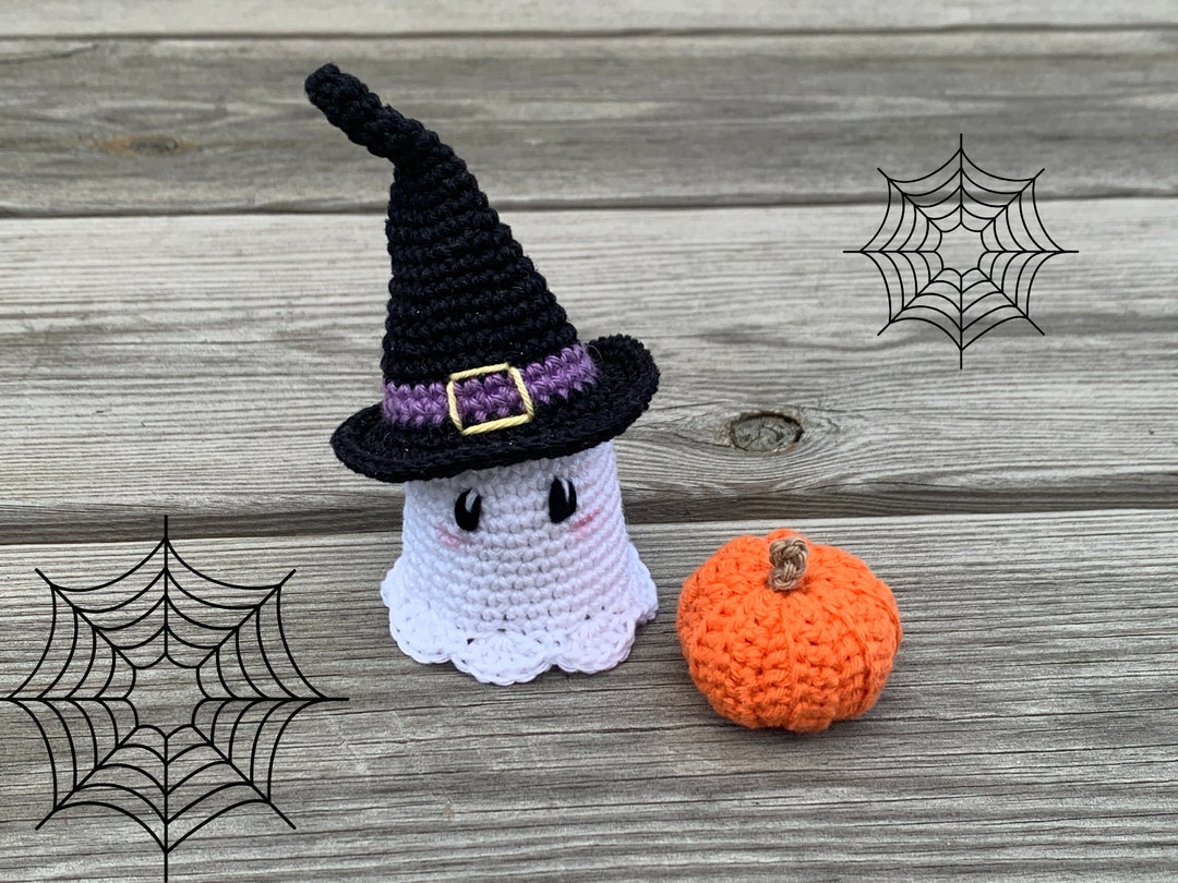 Crochet Pattern Cute Mini Ghost, English US Terms & Swedish - Etsy