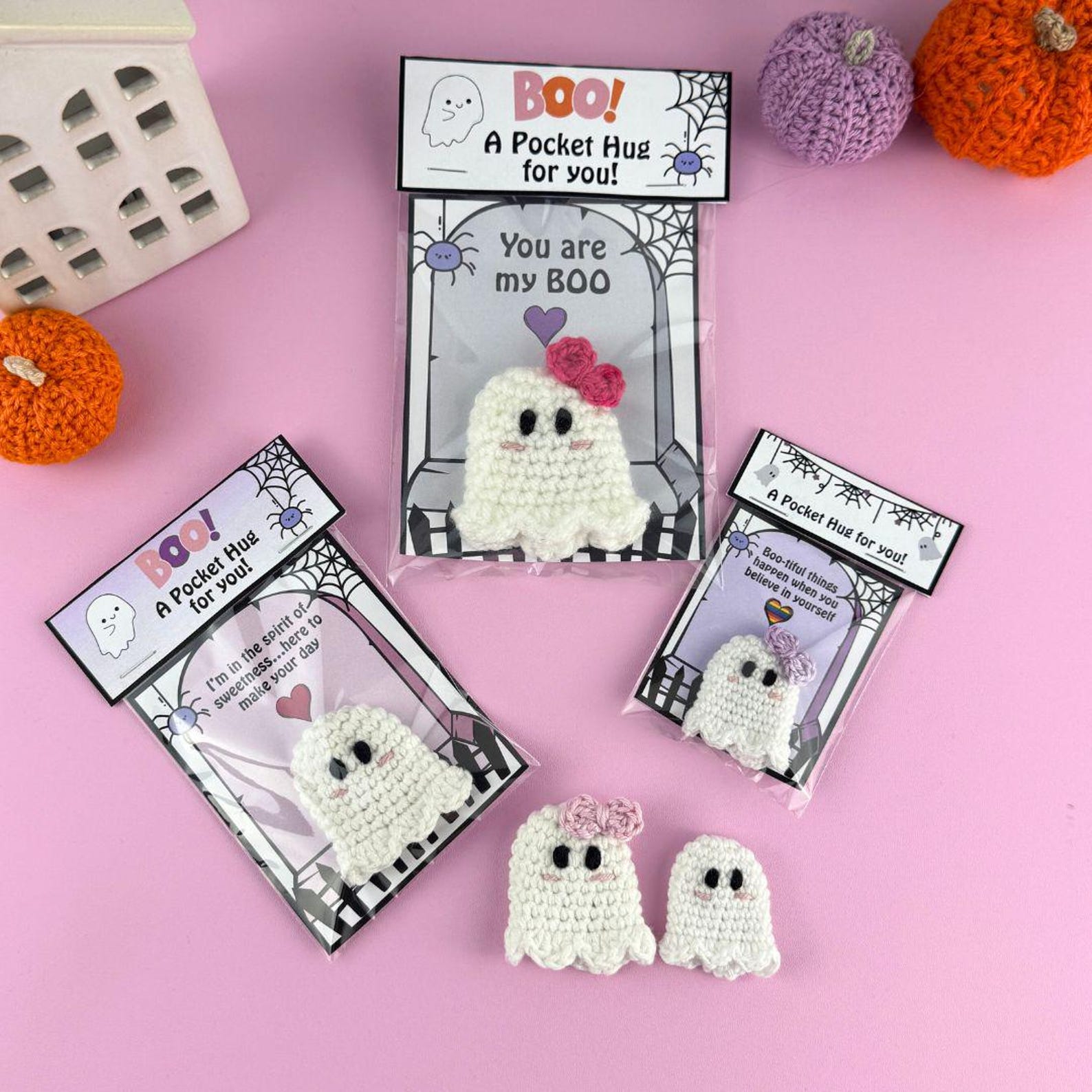Ghost Hug Crochet Pattern + Printable Cards & Gift Bag Toppers (26 ...