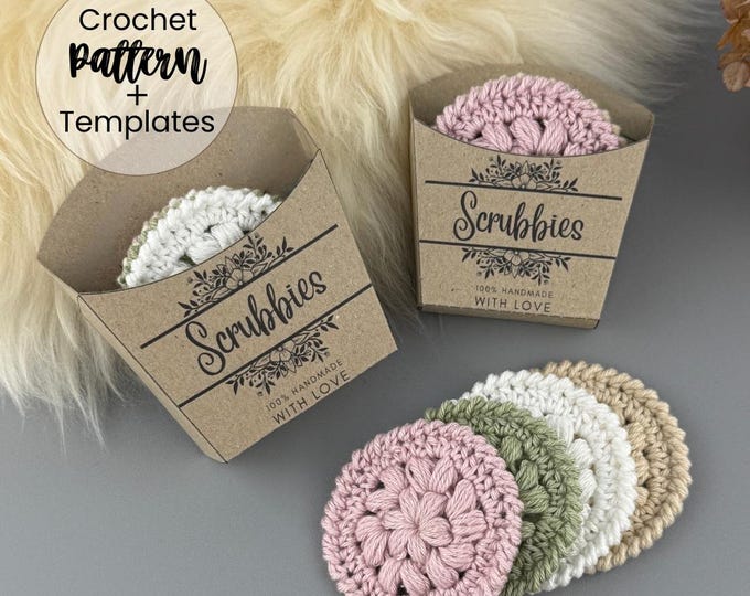 Crochet Pattern + Printable ”fairy” Scrubbie Wrap Labels and Tags ...