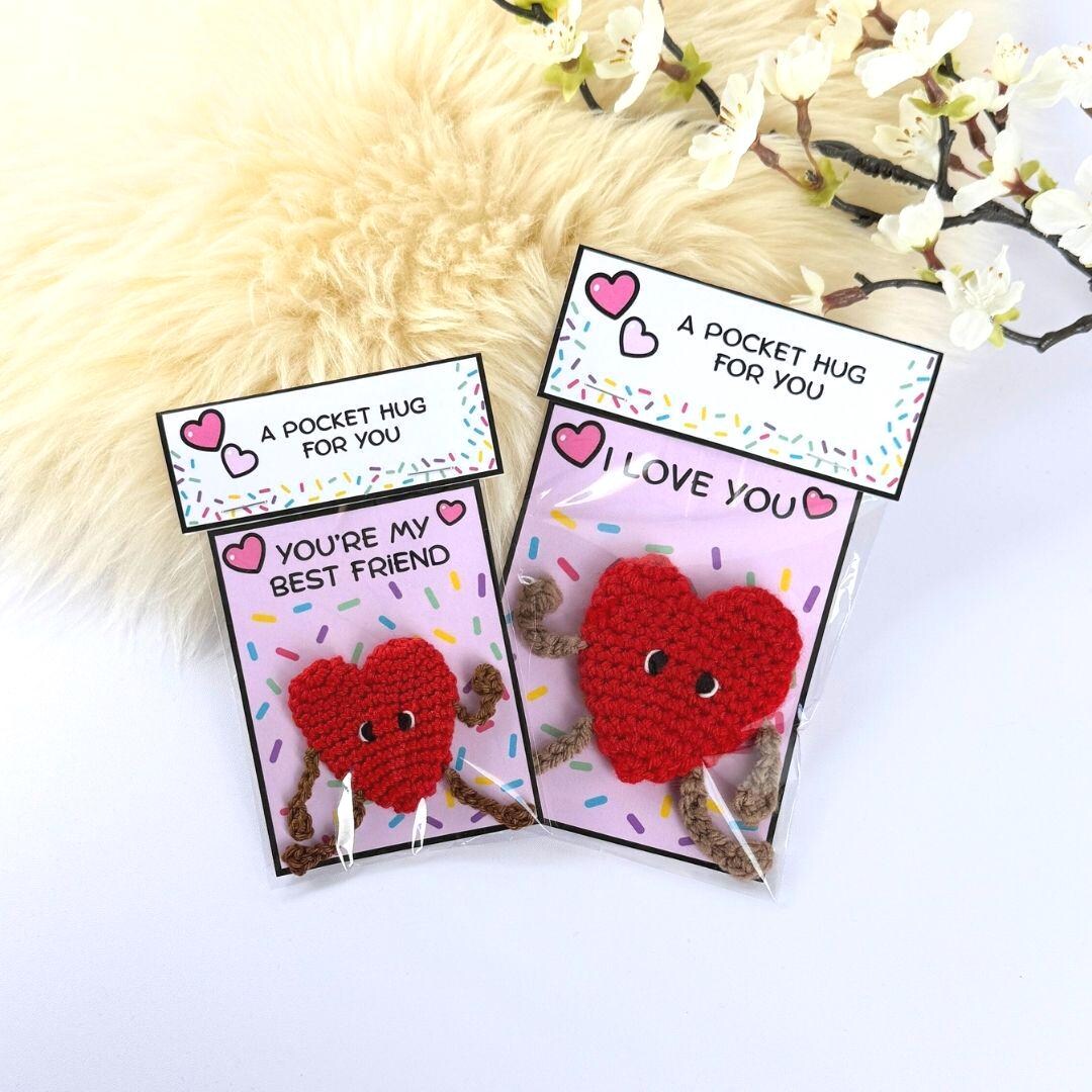 Pocket Heart Crochet Pattern + Printable Cards & Gift Bag Toppers for ...