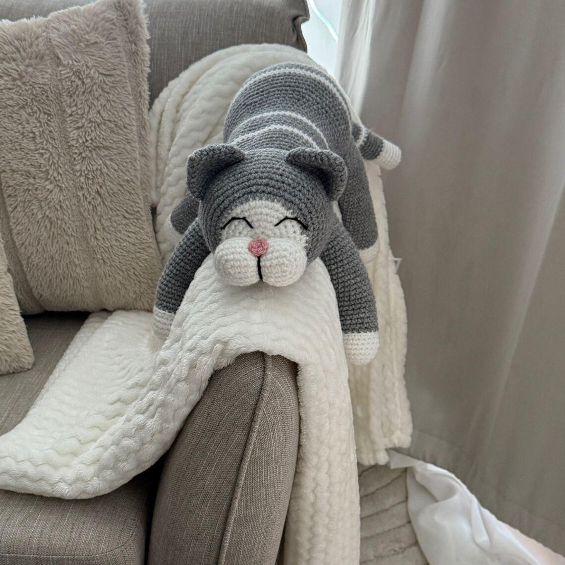 Couch Potato Cat Crochet Pattern, Amigurumi Plushie PDF - Etsy