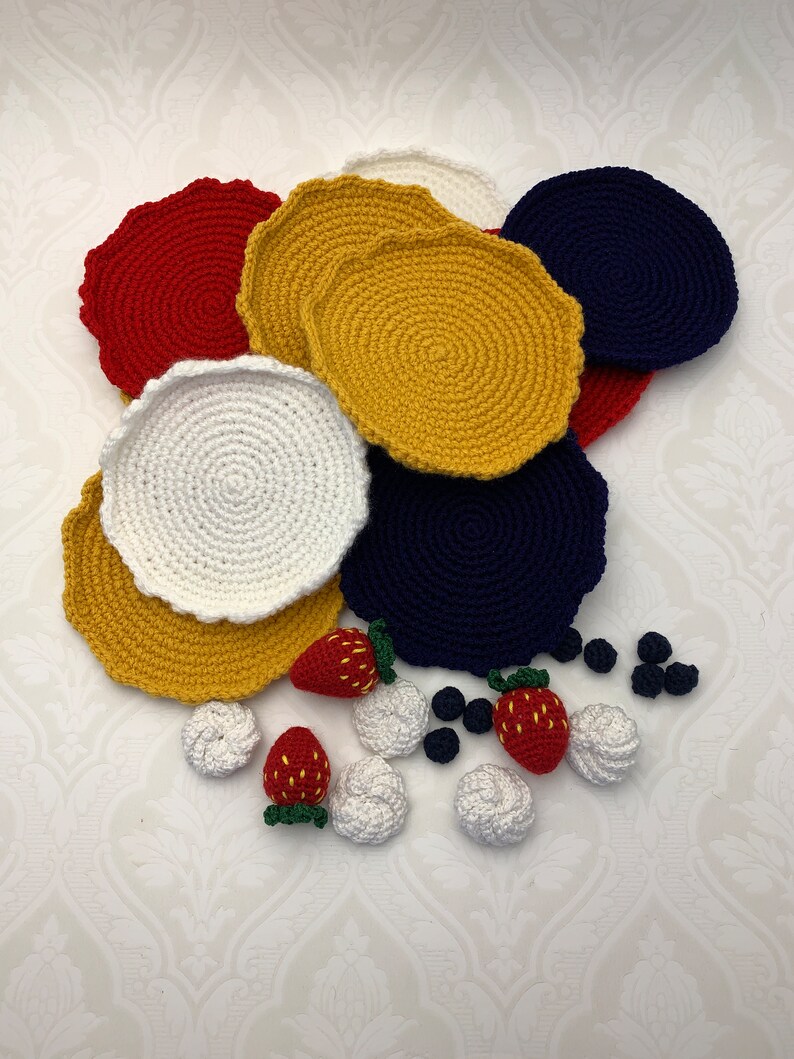 Crochet Pattern Delicious Pancake Cake English US Terms & - Etsy