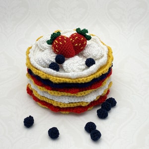 Crochet Pattern Delicious Pancake Cake, English US Terms & Swedish ...