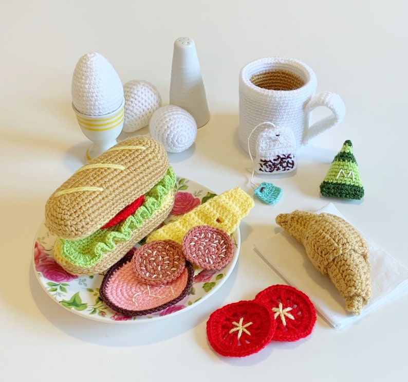 Pattern Crochet Breakfast English US Terms & Swedish - Etsy