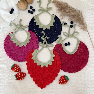 Crochet Pattern Cute Berry Baby BIB Bundle, English US Terms & Swedish ...