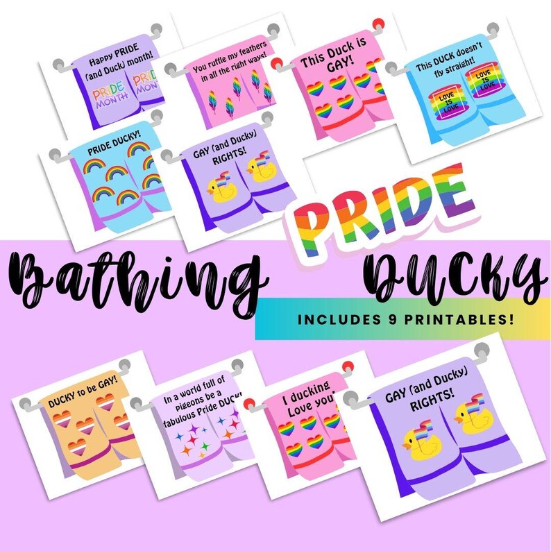 Pride Rubber Ducky Crochet Pattern + Printable Holder (digital Download ...