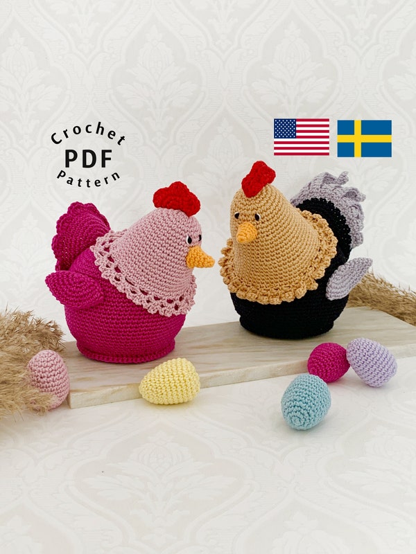 Puffy Crochet Chicken Tutorial by Zofija, Easy Crochet Pattern, Instant ...