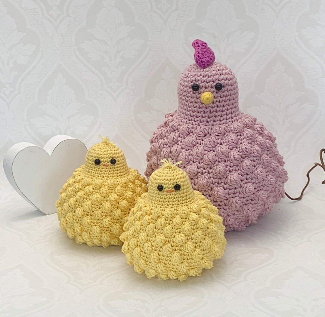 Crochet Pattern Bobble Chickens, English (US Terms) & Swedish - Etsy