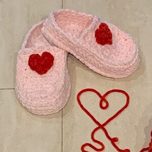 Crochet Pattern Adorable Slippers With Heart, English US Terms ...