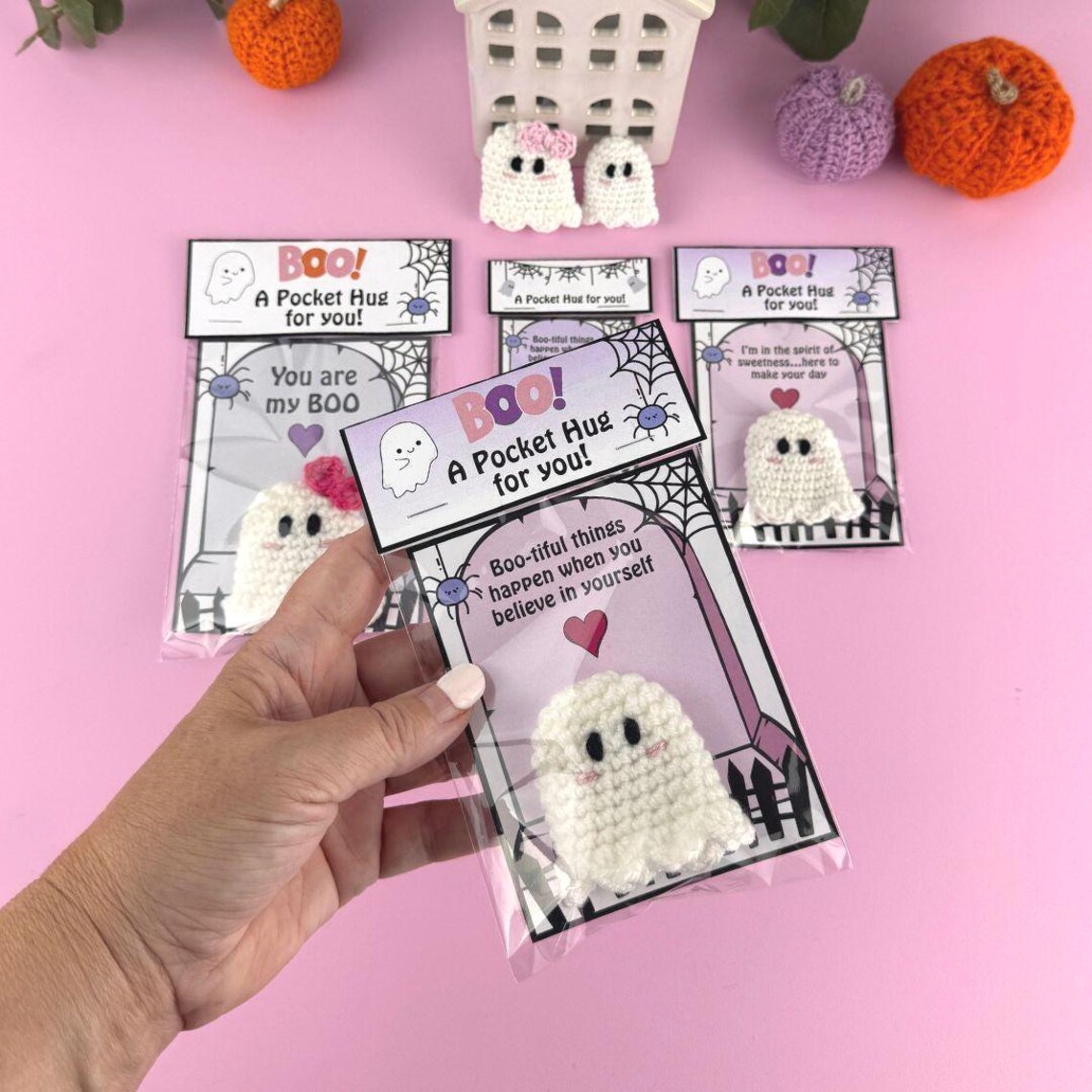 Ghost Hug Crochet Pattern + Printable Cards & Gift Bag Toppers (26 ...