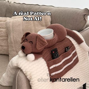 Crochet Dog Sofa Arm Rest Organizer Pattern, Couch Caddy, English US ...