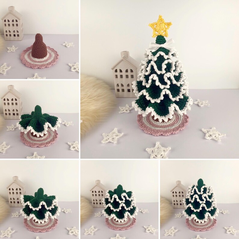 Crochet Christmas Tree Pattern, English US Terms & Swedish - Etsy