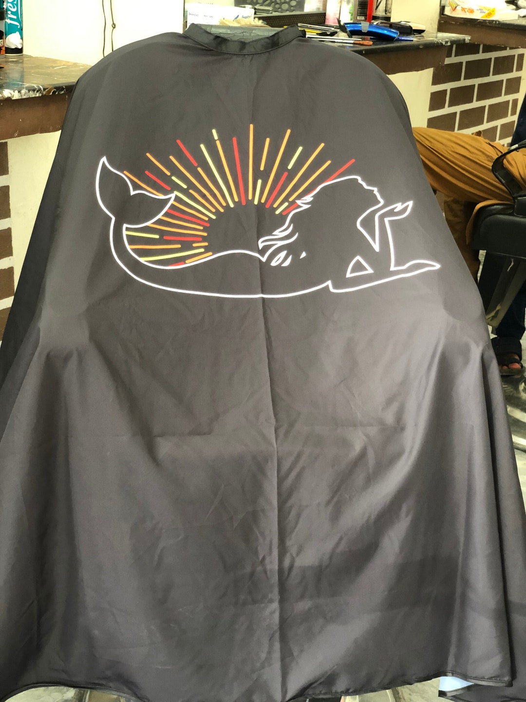 Customised Hairstylist Salon Cape With Snap Closure-custom Hairdressing ...